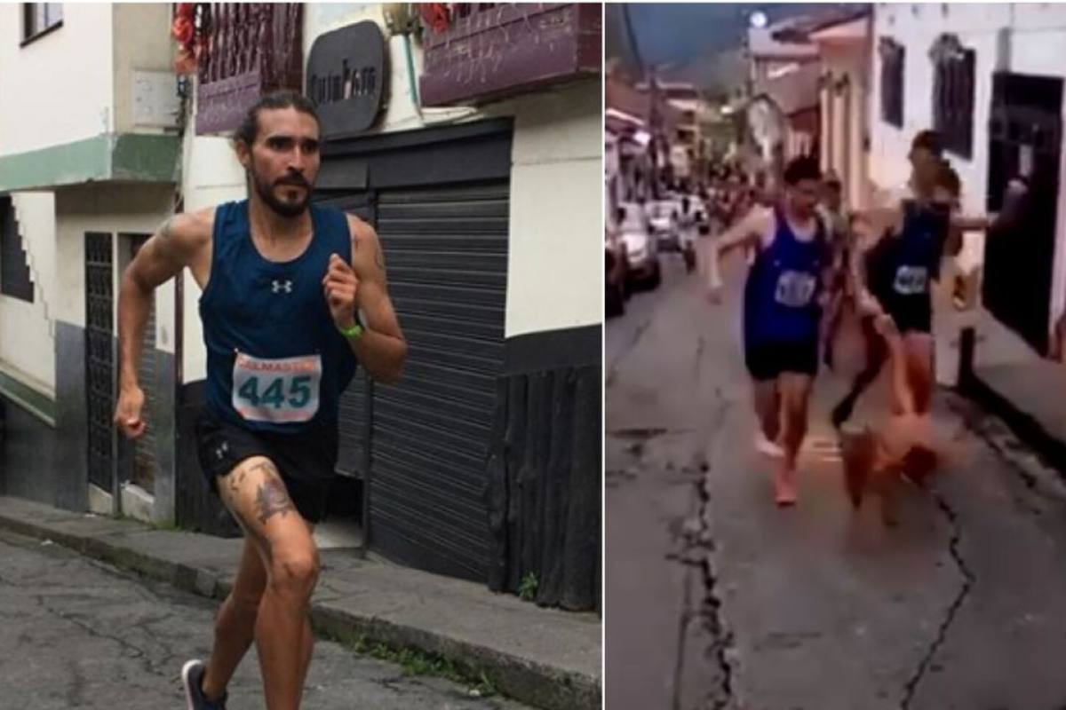 VIDEO. Atleta le dio brutal patada a un perro en plena carrera
