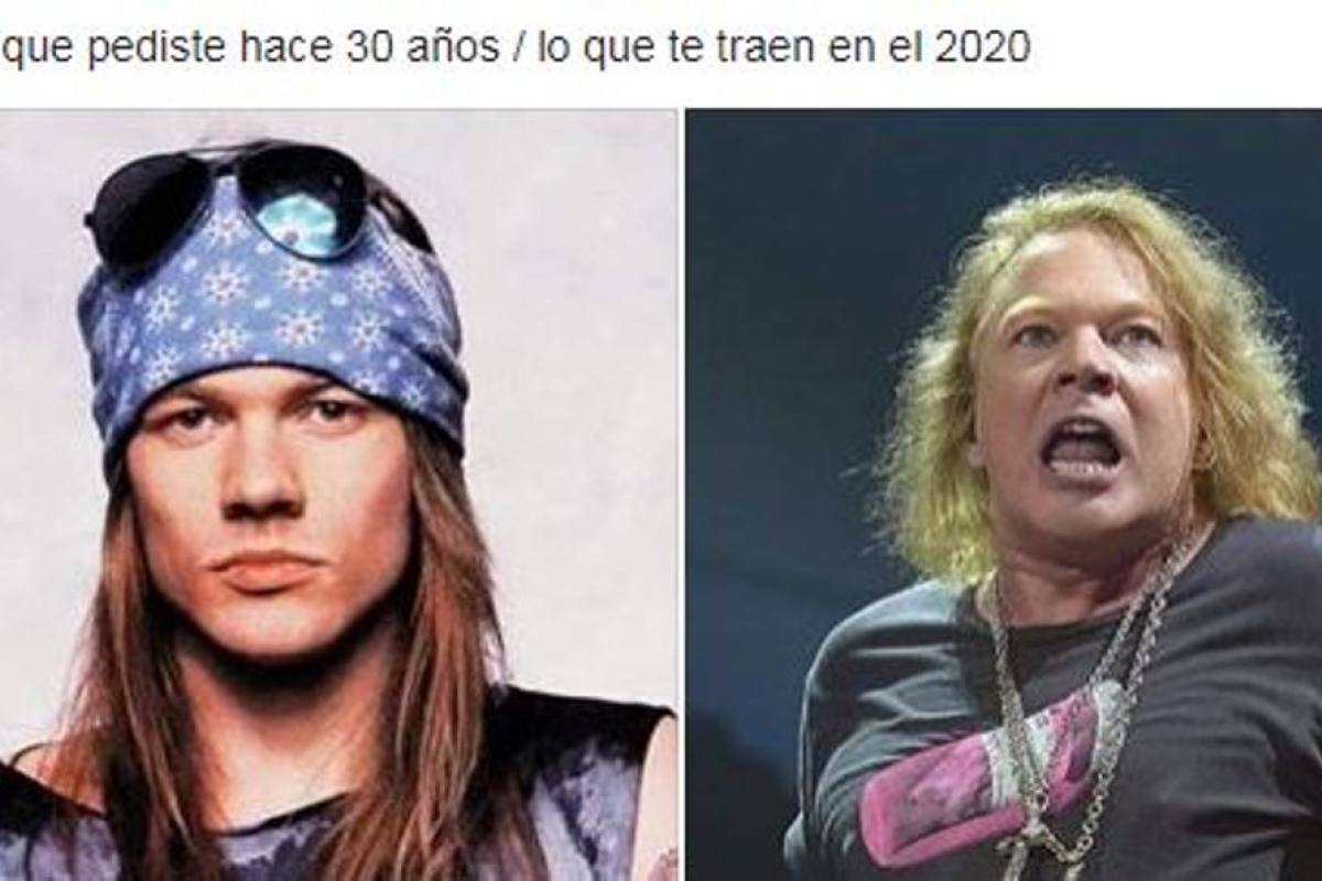 MEMES. Axl Rose se encuentra de manteles largos y lo trolean en redes ...