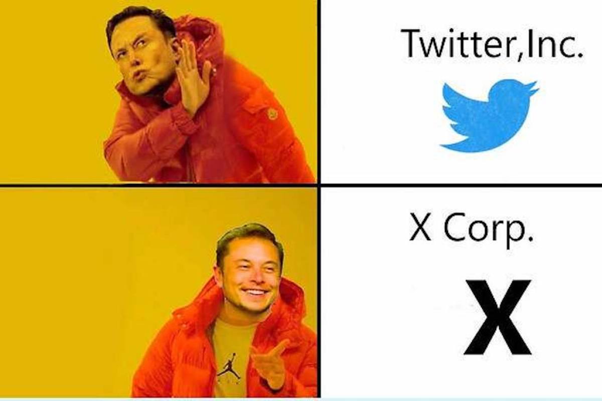 Elon Musk cambia logo de Twitter por una "X" y desata ola de memes