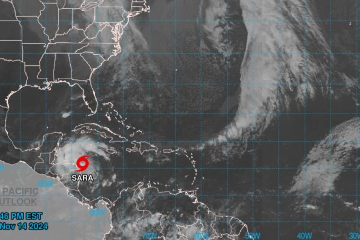 Se forma tormenta tropical Sara cerca de México, noviembre 2024