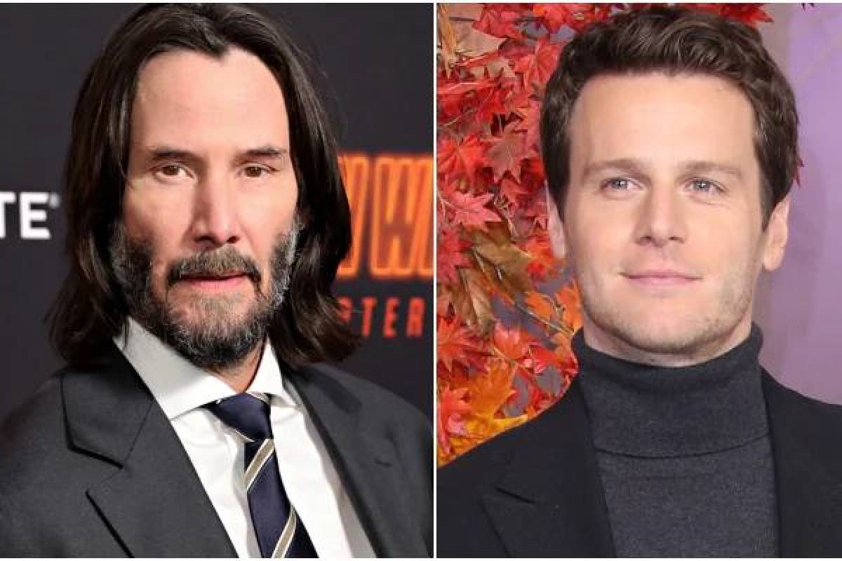 Jonathan Groff y Keanu Reeves en los Tony Awards 2025