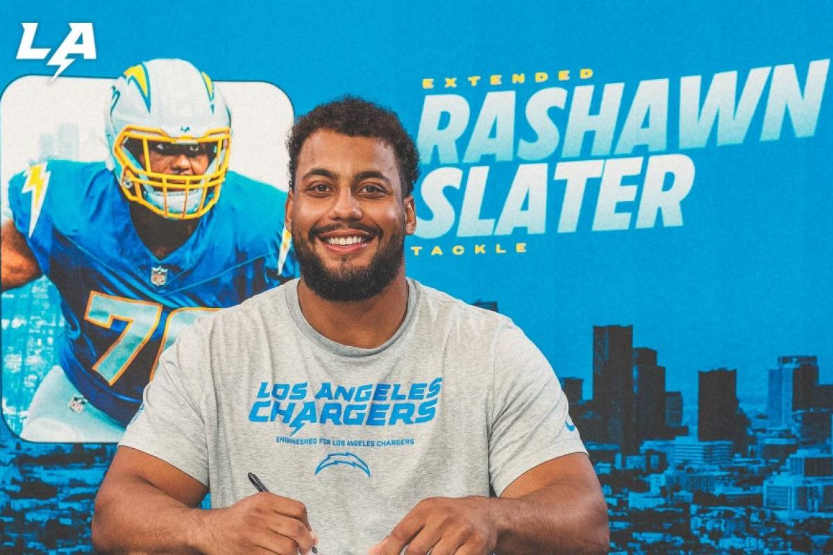 Rashawn Slater extiende contrato con Los Angeles Chargers